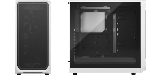 Fractal Design Focus 2 White Mid Tower Tempered Glass PC Case LN120265 ...