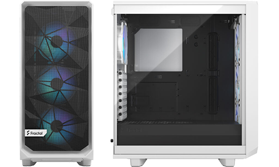 Fractal Meshify 2 Compact RGB White Mid Tower Tempered Glass PC Case ...