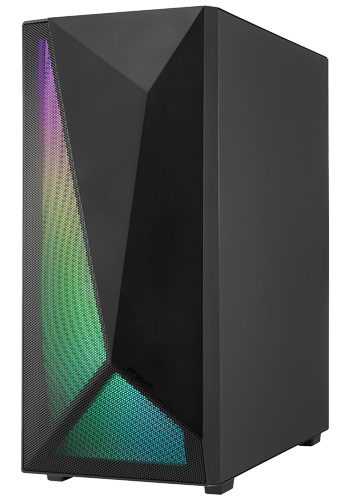 FSP CMT195A ARGB Tempered Glass Mid Tower Case with 4x 120mm ARGB Fans ...