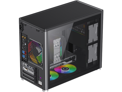 GameMax Spark Black Gaming Cube mATX PC Case LN127876 - GMX-SPARKBLK ...