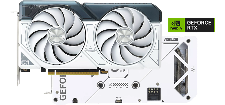 ASUS NVIDIA GeForce RTX 4060 DUAL White OC 8GB Ada Lovelace Graphics ...