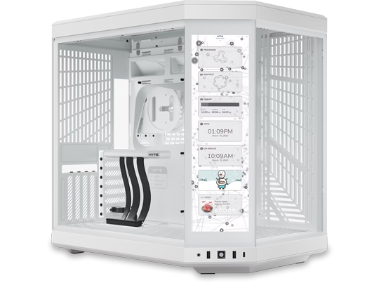 Hyte Y70 Touch Dual Chamber Snow White Mid Tower PC Case LN142226 - CS ...