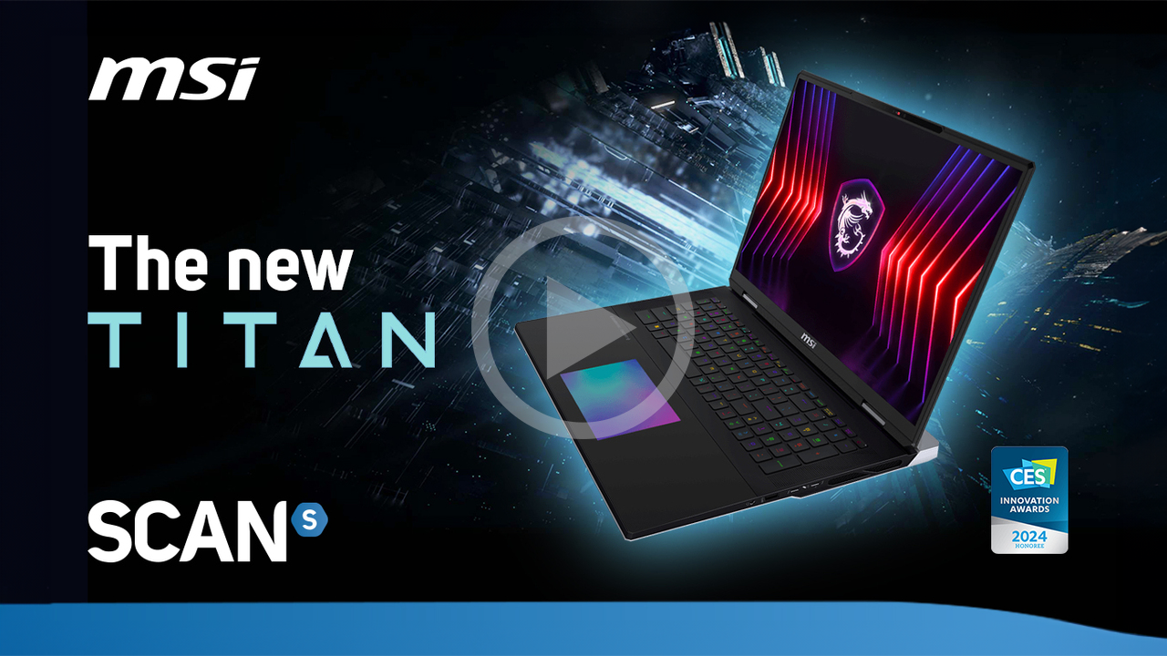 MSI Titan HX A14V 18" 120Hz UHD+ Core i9 RTX 4090 Gaming Laptop LN144356 - 9S7-182221-050 | SCAN UK