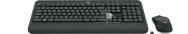 Logitech Advanced Combo Wireless Keyboard and Ambidextrous Mouse (K540E ...