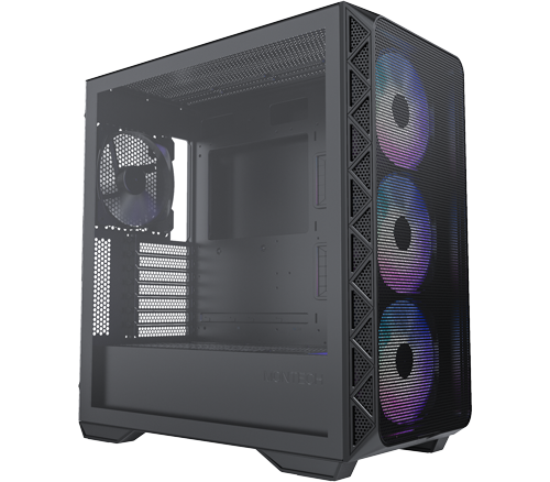 Montech AIR 903 MAX (2025) Black Mid Tower Tempered Glass Gaming Case inc 3x ARGB Fans LN140839 ...