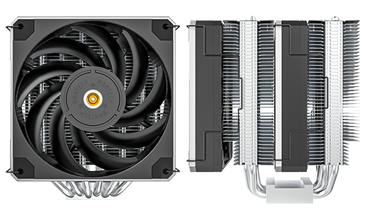 Montech METAL DT24 BASE Intel/AMD Performance CPU Air Cooler with 2x ...