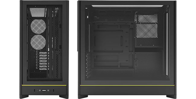 Montech HS01 Black Reversible Mid Tower PC Case LN155649 - HS01 (B ...