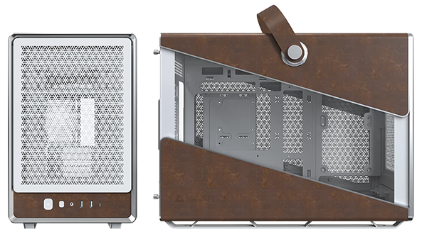 Montech Heritage White Tempered Glass/Leather MicroATX Case LN153100 ...