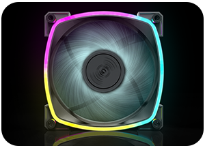 Montech RX120 PWM Black 120mm Reversible ARGB Case Fan LN140871 - RX120 ...