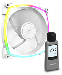 Montec RX120 PWM White 120mm Reversible ARGB Case Fan LN140872 - RX120 ...
