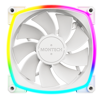 Montec RX120 PWM White 120mm Reversible ARGB Case Fan LN140872 - RX120 ...