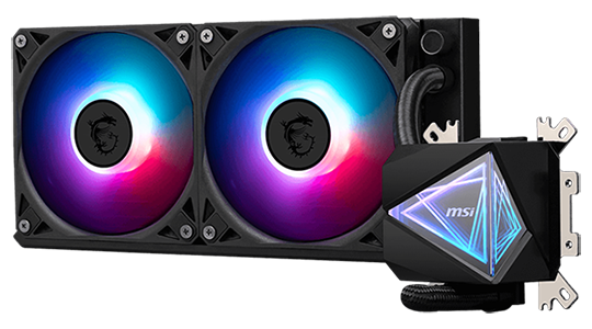 MSI MAG 240mm CoreLiquid I240 ARGB Intel/AMD CPU Liquid Cooler - Black ...