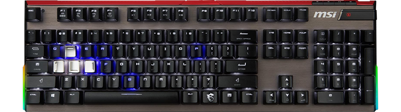 MSI Vigor GK80 MX Red Mechanical RGB Gaming Keyboard LN88112 - S11 ...