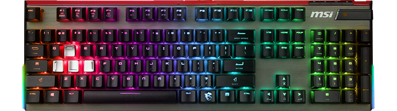 MSI Vigor GK80 MX Silver Speed Mechanical RGB Gaming Keyboard LN88111 ...