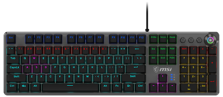 MSI FORGE GK310 RGB Red Switch Mechanical Gaming Keyboard LN161304 ...