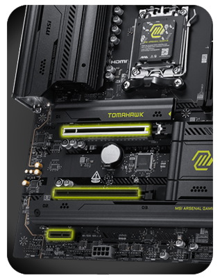 MSI MAG B850 TOMAHAWK WiFi AM5 DDR5 PCIe 5.0 ATX Motherboard LN166284 ...