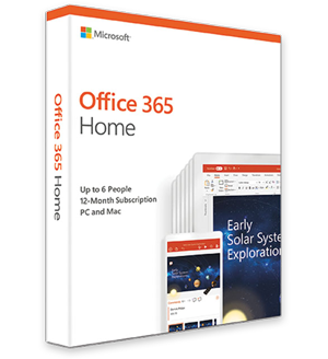 Microsoft Office 365 1 Year 6 User Home with Word/Excel/Powerpoint ...