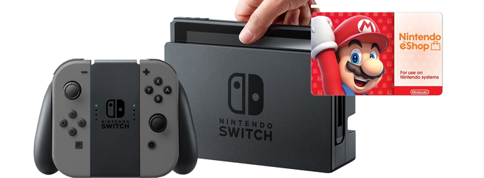 Nintendo Switch HD Video Games Console/Tablet Grey & £30 eShop Credit ...