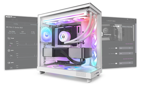 NZXT F360 RGB Core 360mm PWM Uni-body Fan White LN147341 - RF-U36HF-W1 ...