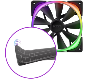 NZXT 140mm Aer RGB 2 Premium Digital LED PWM High Airflow Fan LN92186 ...