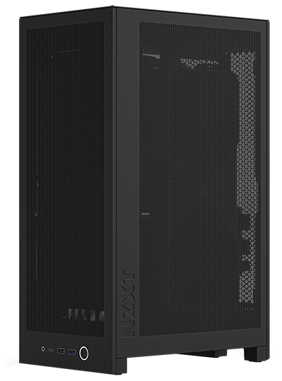 NZXT H2 Flow SFF Mini-ITX Black Tempered Glass PC Gaming Case LN165962 ...