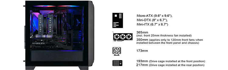 SilverStone FARA 312Z Tempered Glass Micro-ATX PC Case LN131428 - SST ...