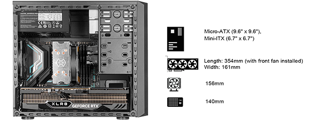 SilverStone FARA 313 Micro-ATX PC Case Black LN134265 - SST-FA313-B ...
