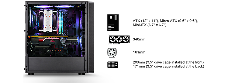 SilverStone FARA R1 V2 Mid Tower Case with Tempered Glass White ...
