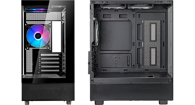 SilverStone Lucid 04 Tempered Glass Black Micro-ATX Case LN158887 - SST-LD04-B-ARGB | SCAN UK