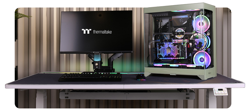 Thermaltake CTE E550 TG Matcha Green Mid Tower Tempered Glass PC Gaming ...