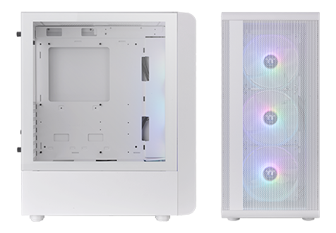 Thermaltake S200 TG Tempered Glass ARGB Snow Edition Mid Tower PC Case ...