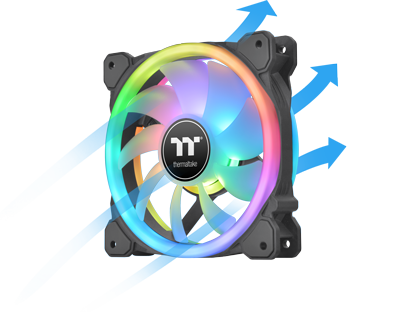 Thermaltake SWAFAN 14 RGB Reversible Airflow Radiator Fan (3 Fan Pack ...