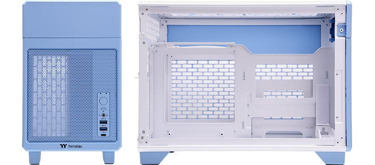 Thermaltake TR100 Blue Mini Tower mITX PC Gaming Case LN155689 - CA-11A ...