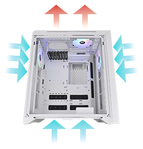 ThermalTake CTE C700 TG ARGB Snow Mid Tower PC Case LN136231 - CA-1X7 ...