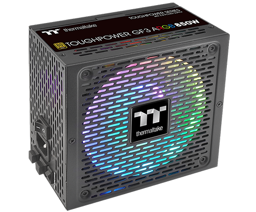 Thermaltake Toughpower GF3 ARGB 850 Watt Fully Modular PCIe Gen 5 80+ Gold PSU/Power Supply ATX3 ...
