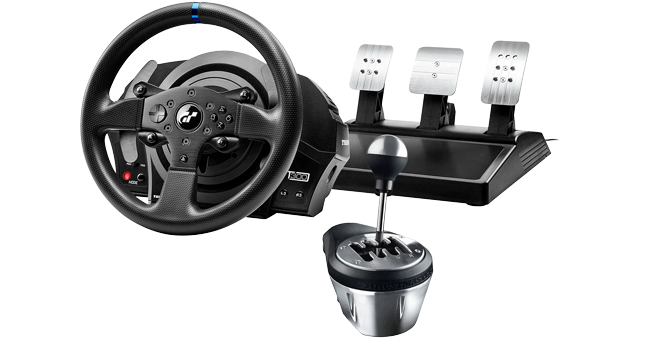 Thrustmaster T300 RS GT Edition Racing Wheel with T3PA Pedals + TH8A ...