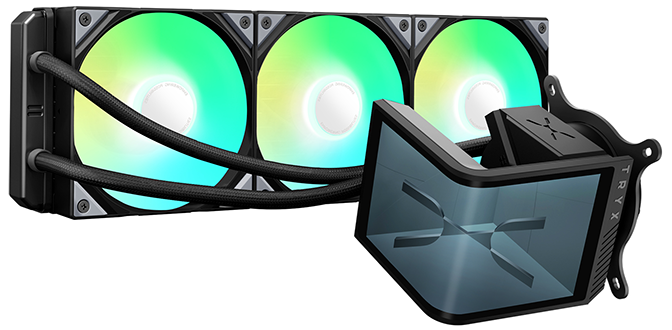 TRYX PANORAMA SE ARGB 360mm Black AIO CPU Liquid Cooler Intel AMD ...