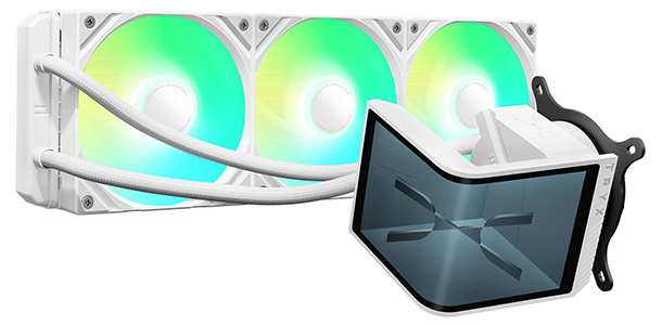TRYX PANORAMA SE ARGB 360mm White AIO CPU Liquid Cooler Intel AMD ...