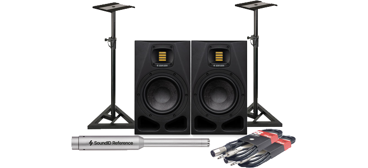 ADAM Audio - A4V Pair, Stands, Leads & Sonarworks Measurement Mic ...