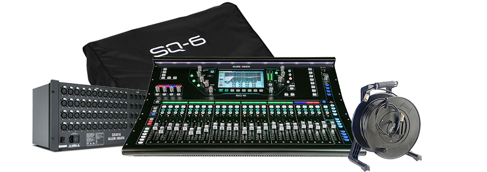 Allen & Heath SQ-6 48 channel digital mixer+ GX4816 Stage Box + Cover ...