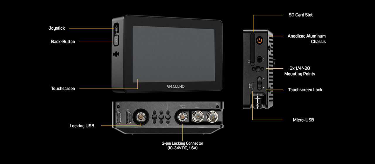SmallHD Cine 5 5" Touchscreen Field Monitor LN129394 - SHD-16-0526 ...