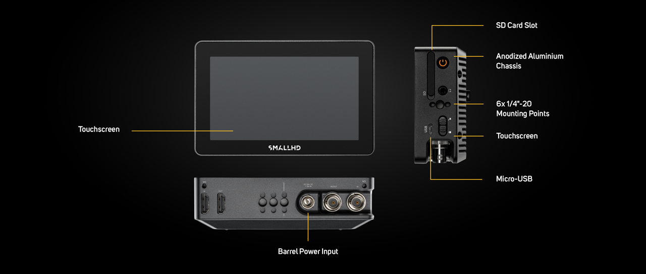 SmallHD Indie 5 5" Touchscreen Field Monitor LN129395 - SHD-16-0525 ...