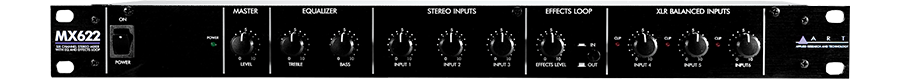 ART MX622 6 Ch (1U) Stereo Mixer w/ EQ/EFX Loop LN139627 - ART-MX622E4 ...