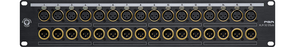 Black Lion Audio XLR 32 DSub Patchbay LN153630 - PBRXLR32 | SCAN UK