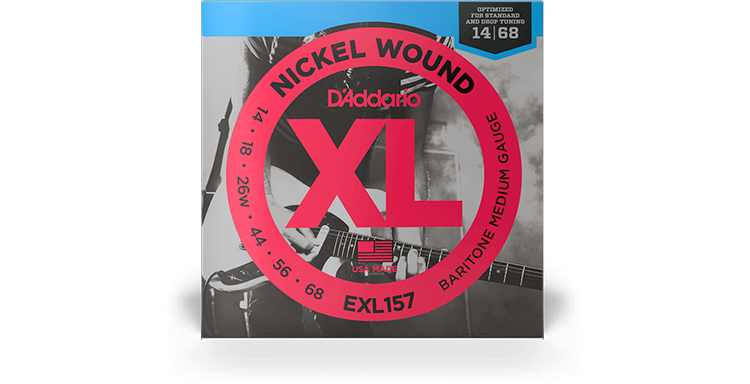 D'Addario EXL157 Nickel Wound Electric Guitar Strings, Baritone Medium ...