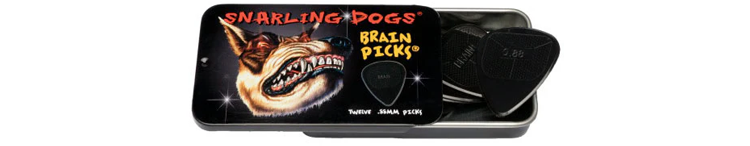 Snarling Dogs 351 Brain Picks - BLACK .88mm - 12PC Tin LN167429 ...