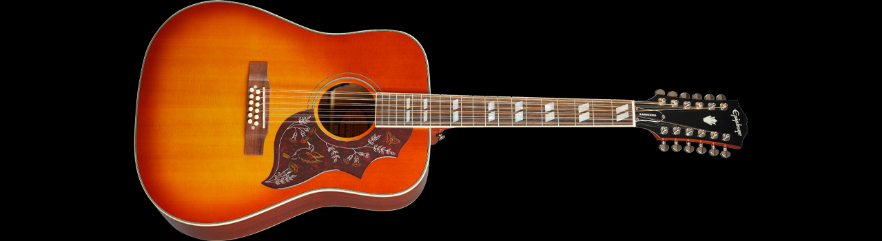 Epiphone Hummingbird 12-String - Aged Cherry Sunburst LN144199 ...