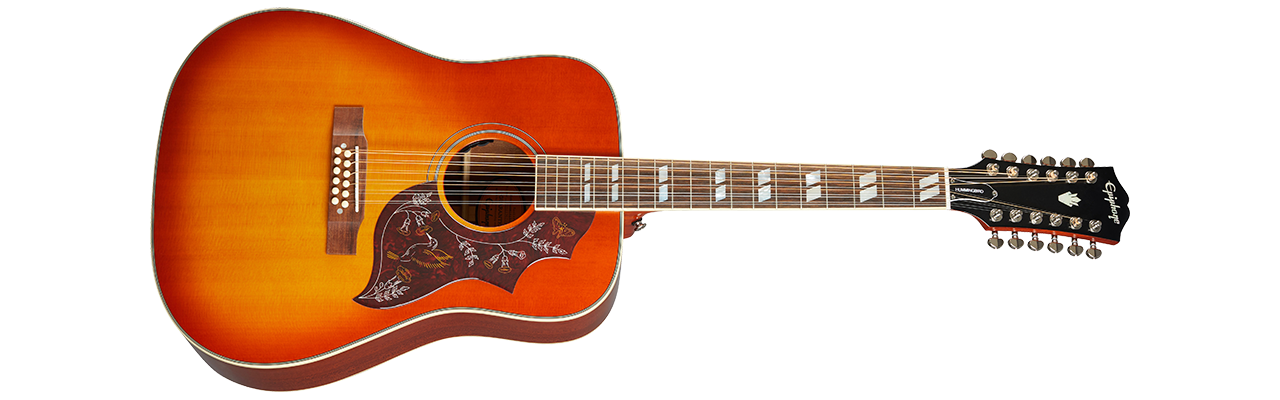 Epiphone Hummingbird 12-String - Aged Cherry Sunburst LN144199 ...