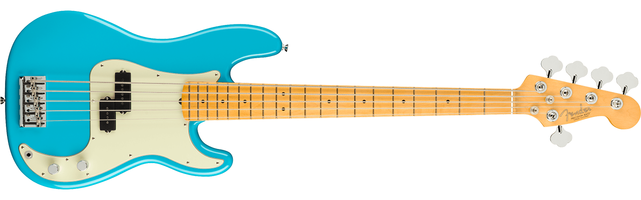Fender - American Professional II Precision Bass V - Miami Blue ...