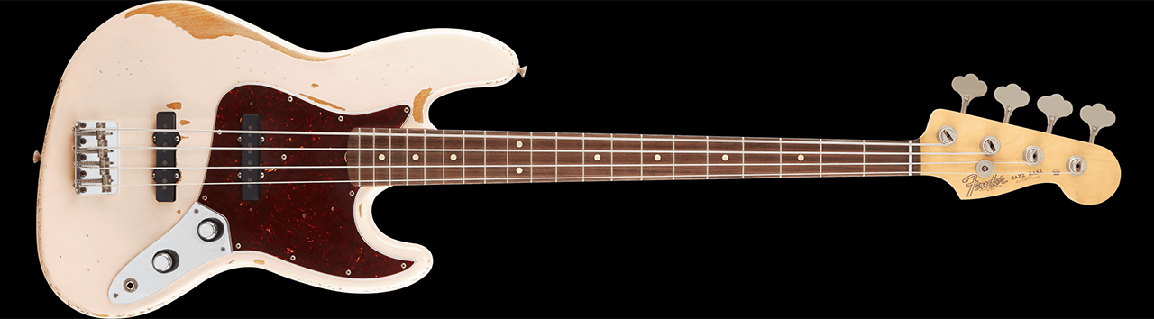 Fender Flea Jazz Bass - Roadworn Shell Pink LN130430 - 0141020356 | SCAN UK